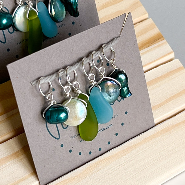 Beachcomber Stitch Markers Sets - each set includes 6 makers made from ...